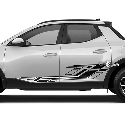 2x Hyundai Santa Cruz Modern Rocker Panel Splash Bed Side Vinyl ...