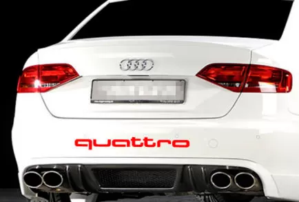 Powered by Audi Sports sticker decal A4 A5 A6 A7 S8 TT Q5 Q7 Emblem Logo
