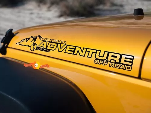 Pair 2023+ Jeep Grand Cherokee Trailhawk Doors Mountains Graphic Decal