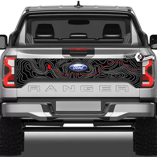 Gradient side stripe 4x4 graphic Vinyl sticker for Ford ranger decals kit