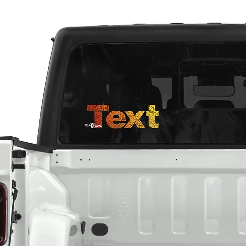 Jeep Gladiator Rear Window Topographic Map Decals Vinyl Graphics Stripe ...