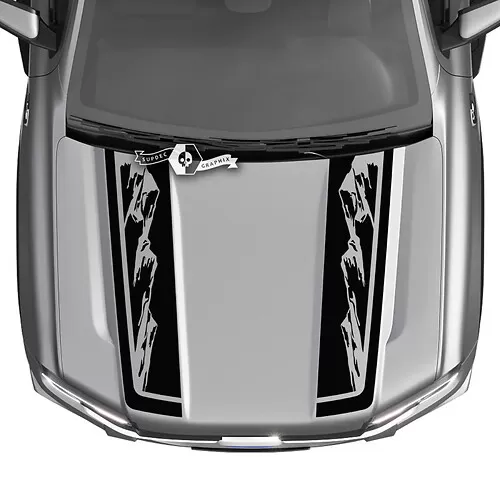 Hood Ford F-150 Lightning 2022 2023 Blackout Dual Trim Gills Decals ...