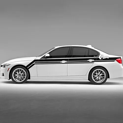 Pair BMW Hood Doors Side Wrap Rally Motorsport Trim Rear Fender Vinyl ...