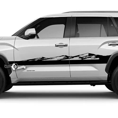 2x Two Colors 4Runner Side Doors Vinyl Mountains Forest Decals WRAP ...