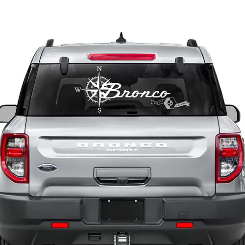 Pair Ford Bronco Logo Topographic Map Everglades Style Side Panel Vinyl ...