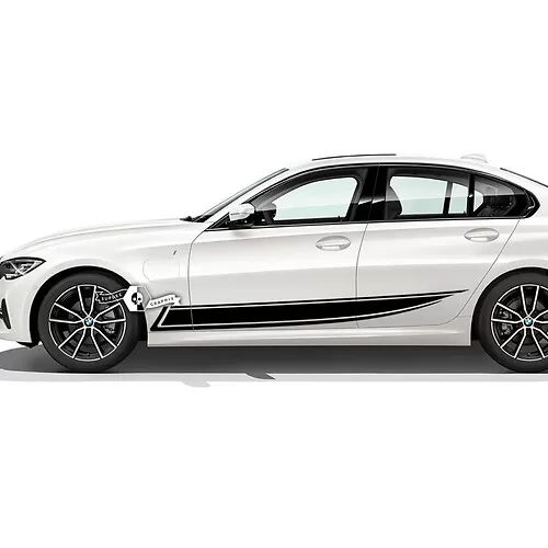 Pair BMW Hood Doors Up Side Stripes Rally Motorsport Rear Fender Trim ...