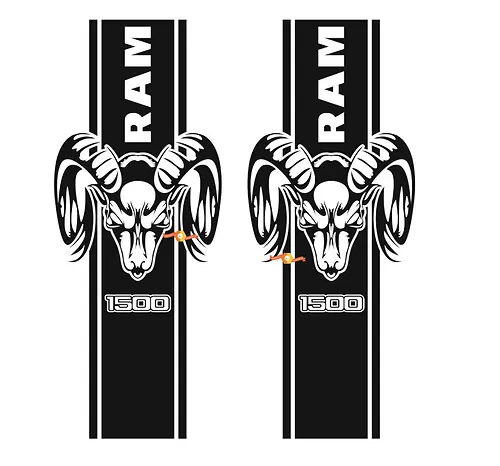 Dodge Ram 1500 RT HEMI side door graphic Stripe decal sticker 2009 2016 ...