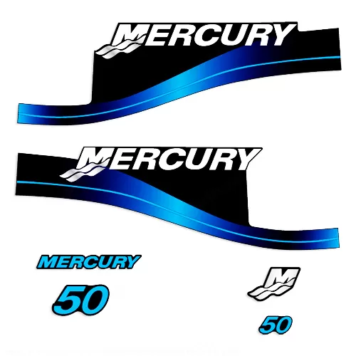 Mercury 40HP 2-Stroke Decal Kit - Red Sticker Decal