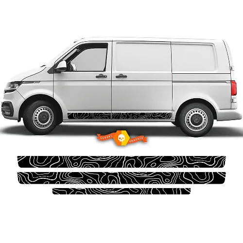 VW Transporter Van Side Stripes Vinyl Decal Kit for T4 T6