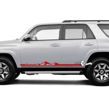 Pair 4Runner Side Door Vinyl Mountains Rocker Panel Lines Trim Stripe ...