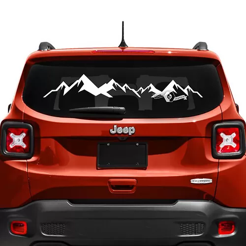 Jeep Renegade Tailgate Window Mountain Vinyl Decal Sticker