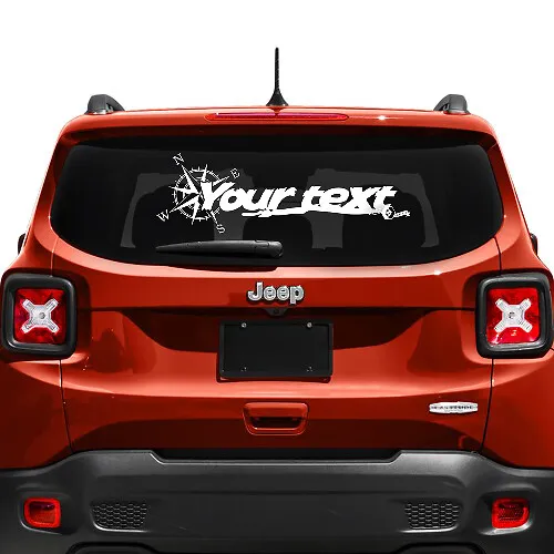 Compass Tire Track Tailgate Window Vinyl Decal Sticker for Jeep Renegade