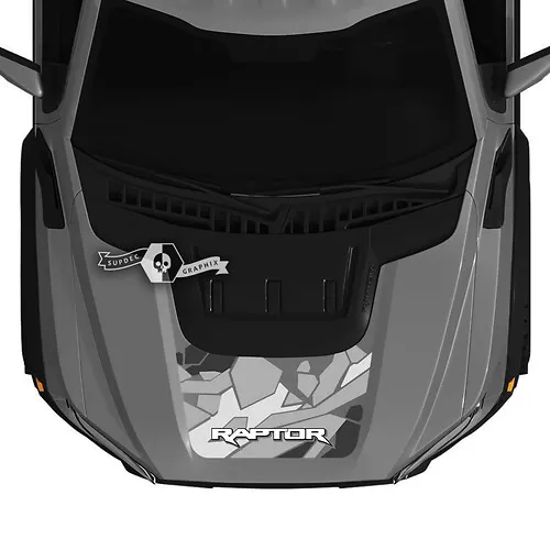 Ford F-150 XLT Maverick Tailgate Splitted Splash Topographic Map ...