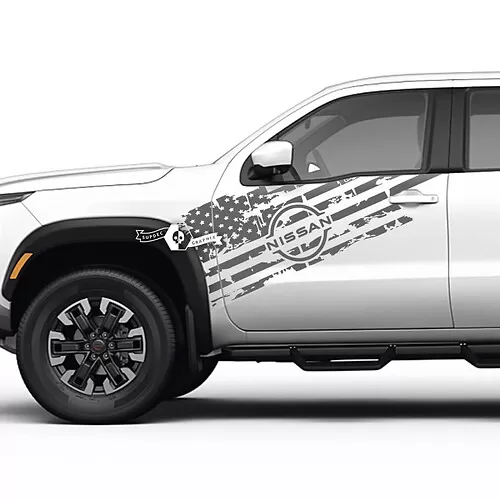 2X Nissan Frontier Pro-4X Vinyl Both Side Stickers Decals 4 x 4 ...