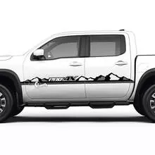 2 Nissan Decal Doors Hills Mountains Pro-4x Nissan Frontier Stripe ...