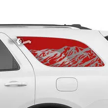 Pair Dodge Durango Side Rear Window Mountains Decal Vinyl Stickers