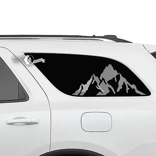 2x Mountains Decal Stickers for Dodge Durango Rear Windows