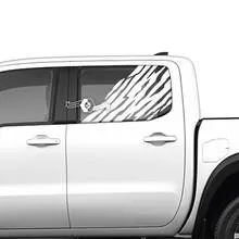 Pair Doors Window Nissan Frontier Destroyed Grange Vinyl Stickers ...