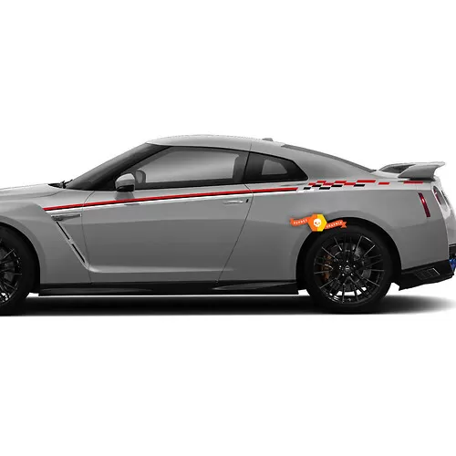 Pair Nissan Skyline GTR R35 Nismo Inspired R Tune Door Body Stripe ...