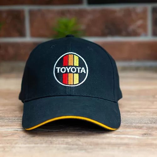 Toyota Retro Classic Stripe Trucker Hat Embroidered Logo Baseball cap