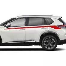 Pair Nissan Rogue Side Up Door Stripes Sticker Decal Vinyl Graphic
