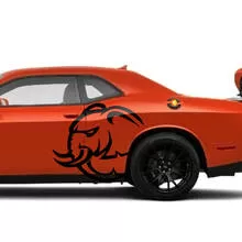 HUGE Dodge Challenger or Charger Hellelephant logo Side Decals Vinyl ...