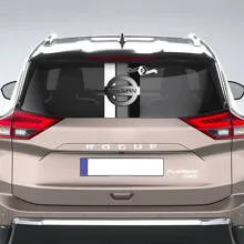 Rear Window Decal for Nissan Rogue - Tri-Color Vinyl Stripes