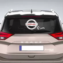 Nissan Logo with Topographic Lines Window Vinyl Decal Sticker Graphic