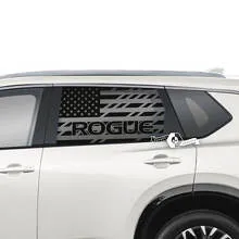 Nissan Rogue USA Flag Rear Window Vinyl Decal Sticker