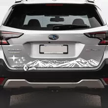 Subaru Outback Rear Bumper Mountains Vinyl Sticker Decal Graphic