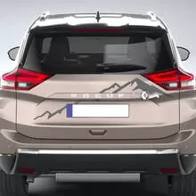 Mountains Nissan Rogue Rear Bumper Vinyl Decal Sticker Graphic