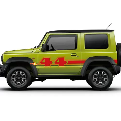 2X SUZUKI JIMNY GRAPHICS STRIPES Custom Colours Available side body ...
