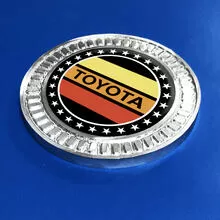 3D Badge Toyota Vintage Stars TRD Metal Aluminum Emblem