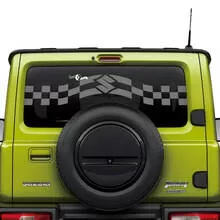 Suzuki JIMNY Rear Window Stripes Checkered Flag decal sticker graphics