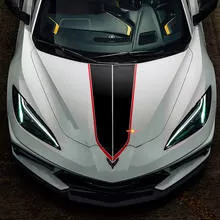 Chevy Chevrolet Corvette C8 Hood 2 colors Vinyl Decal Sticker