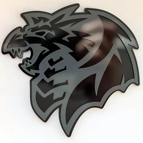 Custom 3D Trackhawk Hellhawk Badge - Fender Emblem for Jeep Trackhawk