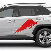 Charging Bull Side Doors Universal Hood Vinyl Decal Graphic Sticker