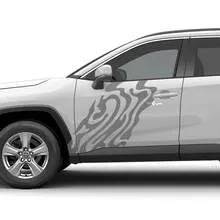 Side Abstract Vinyl Decal Graphic Sticker fit to Toyota RAV4