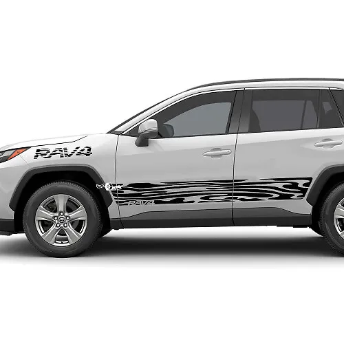 Side Rocker Panel Vinyl Decal for Toyota RAV4 | Abstract Design