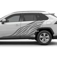 Side flame Graphic Vinyl Decal Graphic Sticker fit to Toyota RAV4