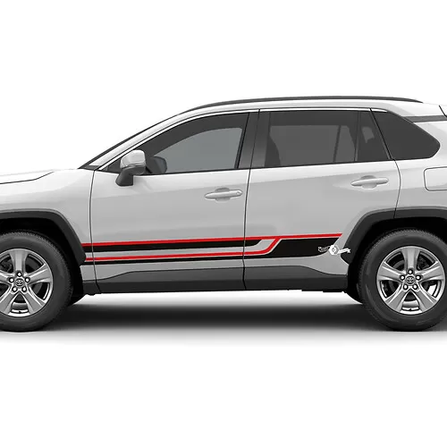 Side Racing color stripes Graphic Vinyl Decal Graphic Sticker fit to ...