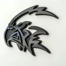 Custom 3D Badge Trackhawk Hellhawk Black logo Fender Badges Emblem