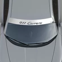 Porsche 911 Carrera Logo Windshield with Background Stripes Kit Decal ...
