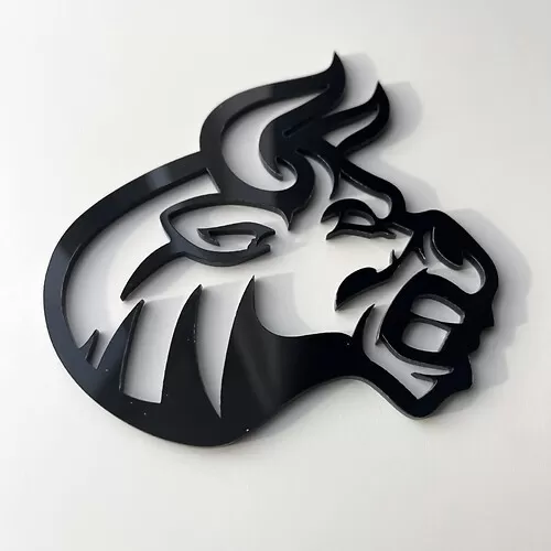 Custom 3D Badge Bull Angry logo Fender Badges Emblem