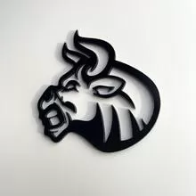Custom 3D Badge Bull Angry logo Fender Badges Emblem