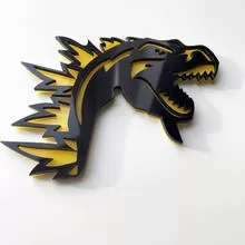 Custom 3D Badge Godzilla Angry logo Fender Badges Emblem