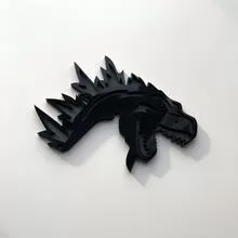 Custom 3D Badge Godzilla Angry logo Fender Badges Emblem