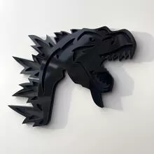 Custom 3D Badge Godzilla Angry logo Fender Badges Emblem