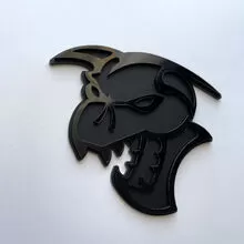 Hellcat Demon 3D Badge Black vs Black Fender Badges Emblem