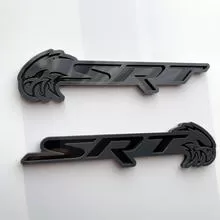 SRT Trackhawk 3D Badge Black vs Grey Fender Badges Emblem
